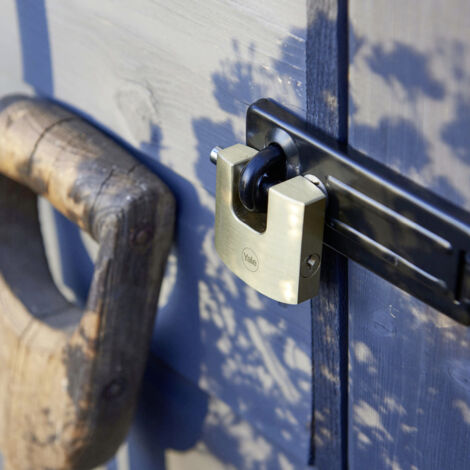 Yale 50mm Brass Shutter Padlock 90mm width
