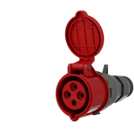 Presa trifase CEE, 4 x 32A, per cavo di prolunga