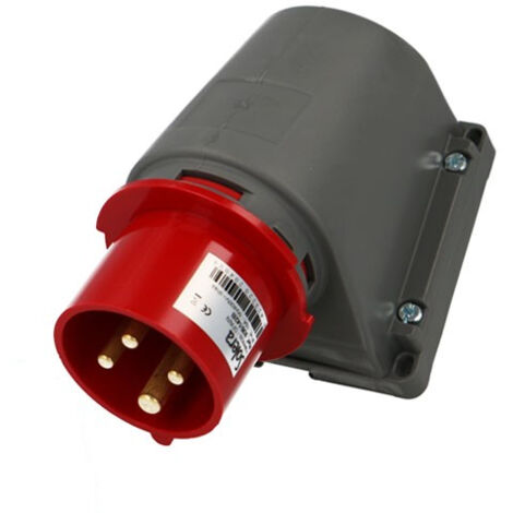 Presa maschio trifase CEE, 4 x 32A, angolata