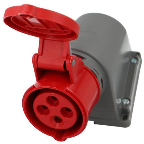 Presa CEE trifase femmina, 4 x 32A, angolata