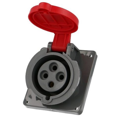 Presa CEE trifase femmina, 4 x 32A, angolata