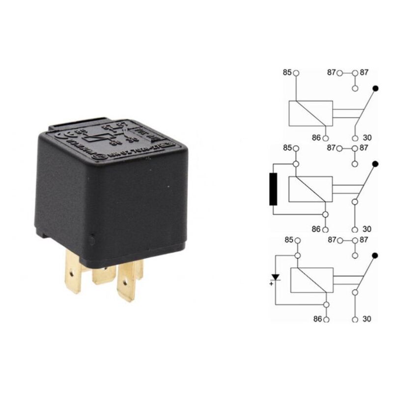 RELÈ UNIVERSALE 12 Volt 30 Ampere 5 POSTI