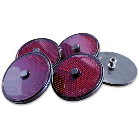 RIFLETTORE ROSSO Ø 60 MM A VITE - SET DA 5