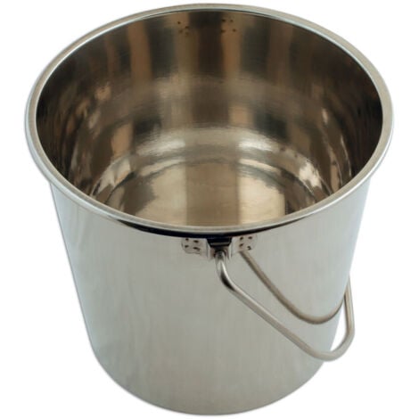 SECCHIO IN ACCIAIO INOX DA 12 LITRI LASER 5929 PROFONDO 270 MM