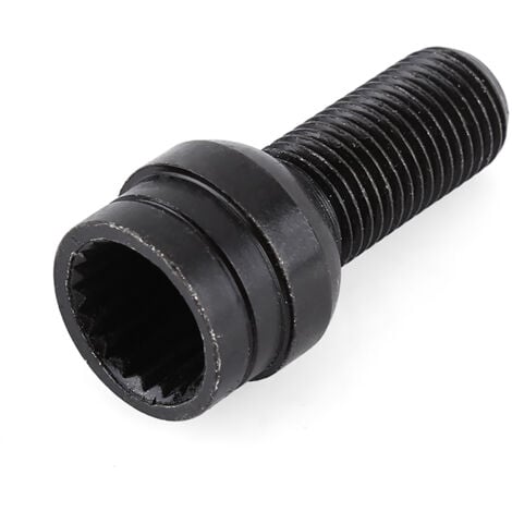 Jeffergarden Juego de tuercas de bloqueo de perno de rueda de acero negro, 4 + 1 M14 x 1,5 MM ...