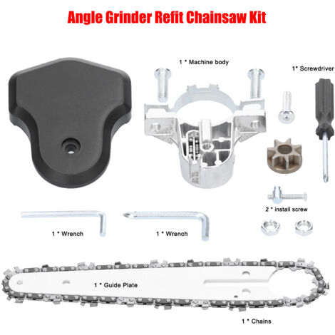 Jeffergarden Kit de conversión de motosierra, amoladora angular, juego ...
