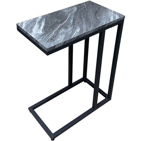 60cm Metal C Shape Sofa Side Table for Living Room Furniture, Bedside ...