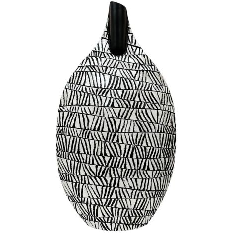 Patterned Polyresin Vase for the Living Room, Stylish Decorative Vase