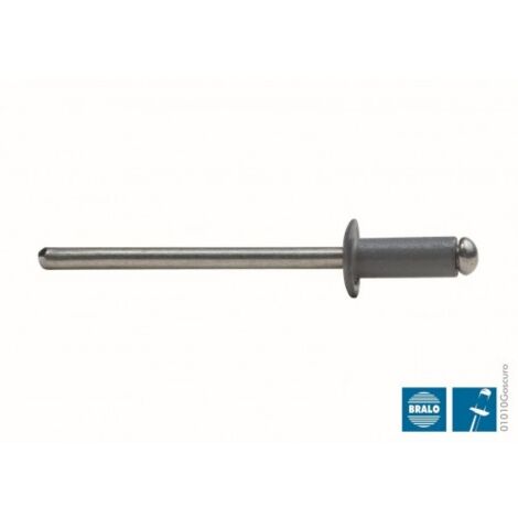 RIVET D.3.2X8 ALU/AC L.GRIS 7016 (100U) - BRALO