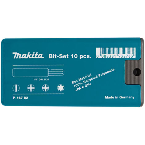 Makita 10tlg. Bit-Box mit Magnethalter - P-16782