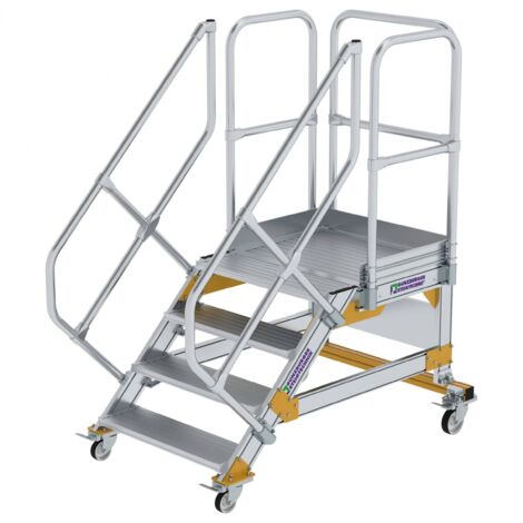 Günzburger Steigtechnik Plattformtreppe 45° fahrbar Stufenbreite 0,8 m ...