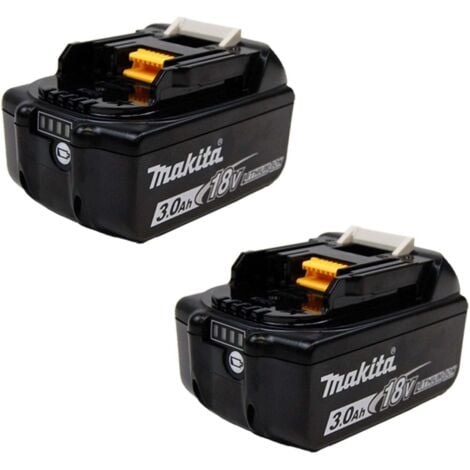 Makita 2x BL1830B Akku 3,0 Ah 18V Li-Ion mit Ladestandsanzeige - BL1830B-2