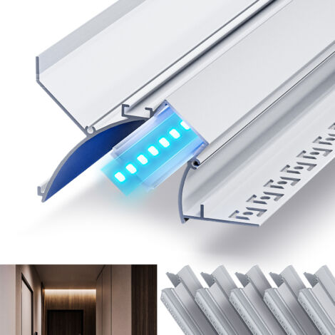 KOSOOM Profilo in alluminio per strisce LED,coperchio opaco,adatto per ...