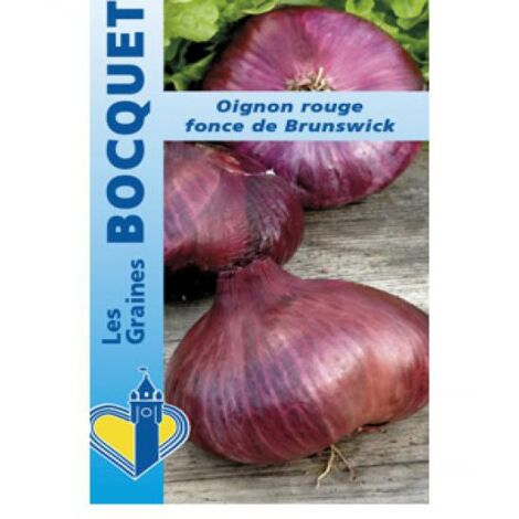 Oignon rouge foncé 'de Brunswick' le sachet de 600 graines (3g)