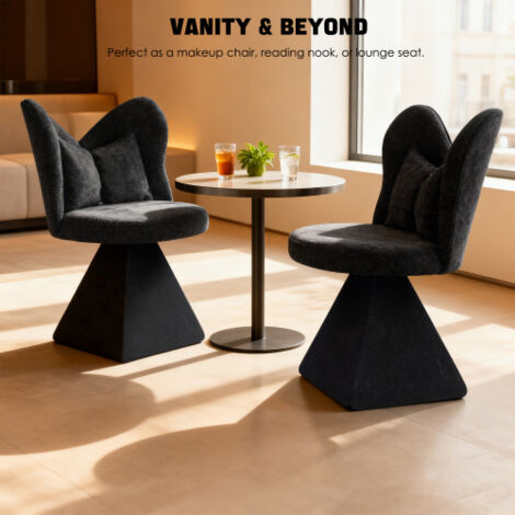 Chaise de coiffeuse avec dossier papillon, chaise pivotant, pour salon ...