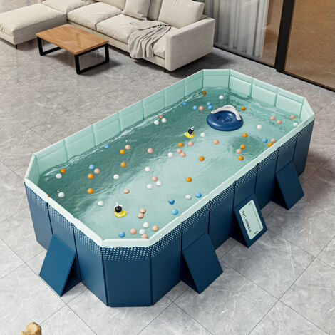 Aufstellpool Freistehend 2,6 m,Faltbarer Pool,Verdickter und ...