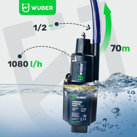 AquaTech Tauchpumpe 3/4 Zoll - Leistungsstarker 280-W-Motor Für ...