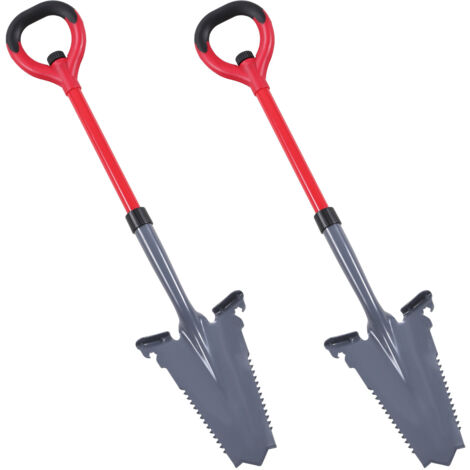 Jopassy 2pcs Spade Root pala invertida en forma de V dientes dentados 114cm