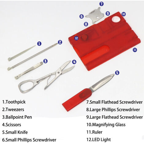 Multi-Function Survival Tool Card - Portable EDC Wallet Multi-Tool with ...