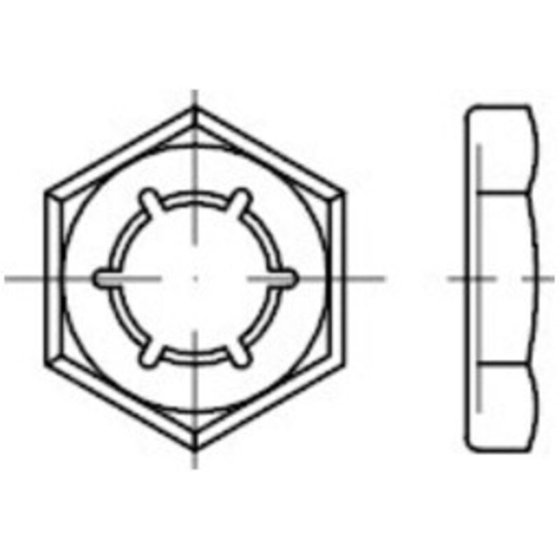 DIN 7967 Sicherungsmutter (Palmutter), FST M6 HP 1000 Stk