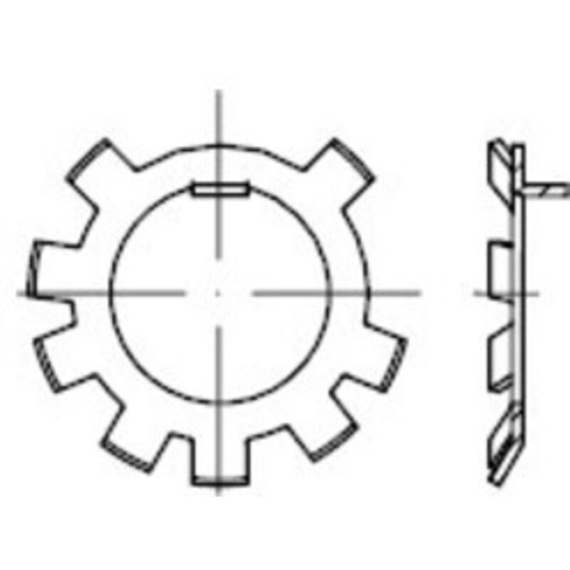 DIN 70952 Sicherungsblech für Nutmutter nach DIN 70852, ST A 80 HP 10 Stk