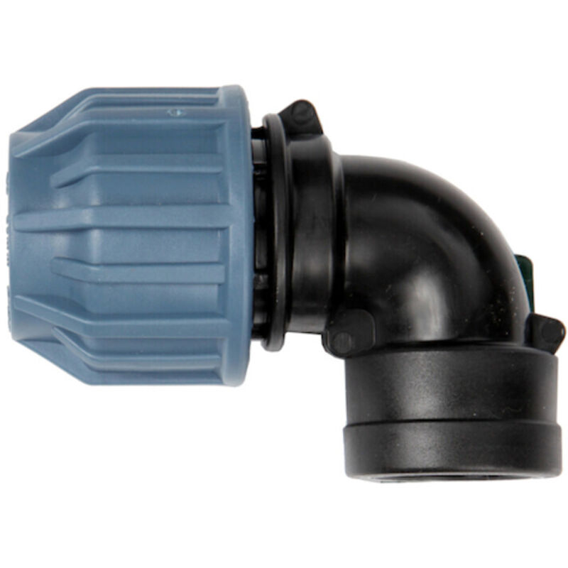 floraworld PP-Winkel-Rohr-Verschraub ung IG 19mm(3/4") für 25mm Rohr 5 Stk