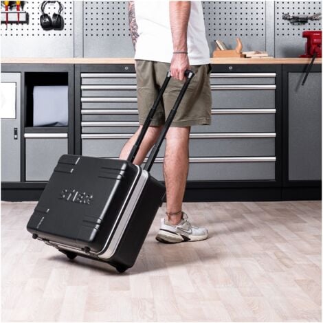 STIER Werkzeugkoffer Trolley leer, robuster Rollkoffer mit ABS ...