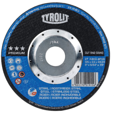 TYROLIT Kombischleifscheibe PREMIUM CUT AND GRIND, Scheiben-Ø: 115 mm