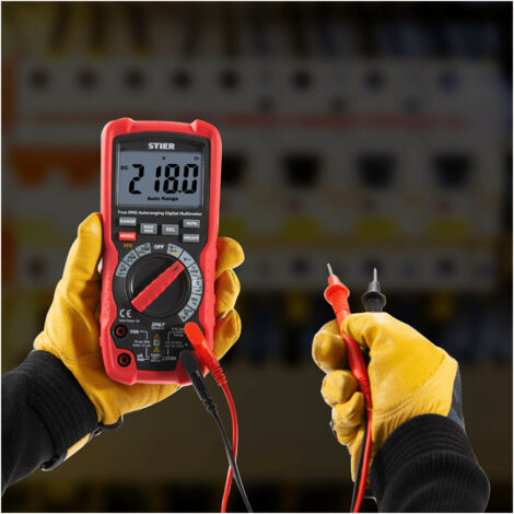 STIER Profi Digital Multimeter, 0,01mV - 1000V, AC/DC, CAT III 1000V ...