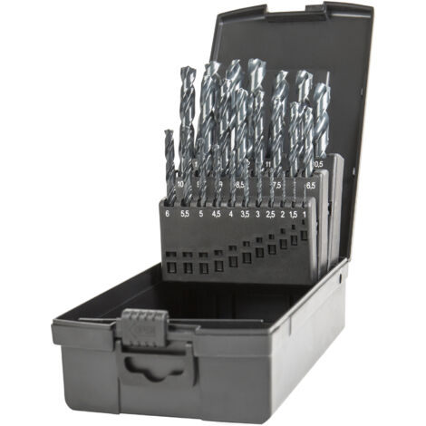 STIER Spiralbohrer Set HSS-R, 25-tlg (1-13 mm), Metallbohrer Satz ...