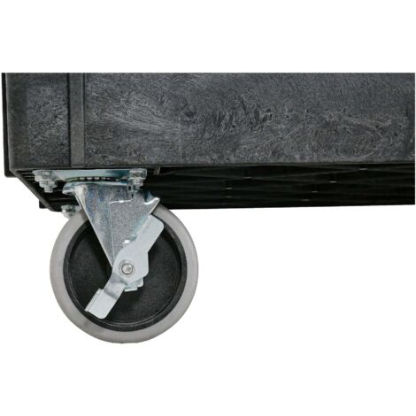 STIER Kunststoff-Vielzweckwagen, 3 Etagen, 250kg Tragkraft, 87x43x85cm ...