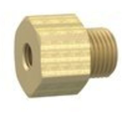 Riegler Reduziernippel lang, G 1/8 a., M5 i., SW 14, Messing