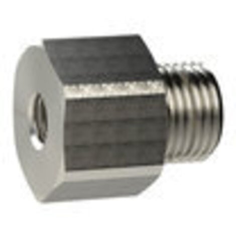 Riegler Reduziernippel lang, G 1/8 a., M5 i., SW 14, Messing vern.