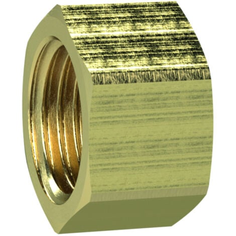 Riegler Verschlusskappe (Sechskant-Ausführung), G 3/8, SW 19, Messing