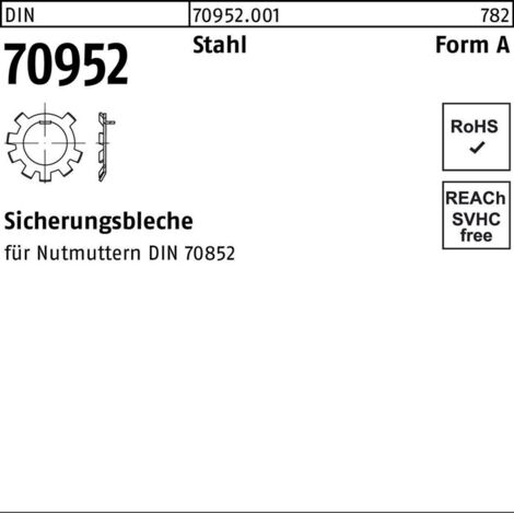 DIN 70952 Schnorr-Scheibe/S-Sicherungsscheibe Stahl A 52mm 25 Stk