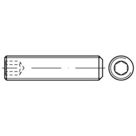 DIN 913/ISO 4026 Gewindestift VG M4x40 Stahl 45H galvanisch verzinkt ISK m. Kegelkuppe 500 Stk
