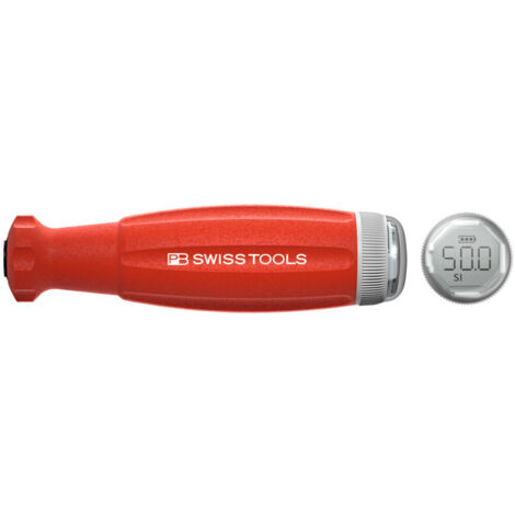 PB Swiss Tools Drehmoment-Schraubendreher mit Digitalanzeige, Wechselklingenaufnahme 50 cN·m