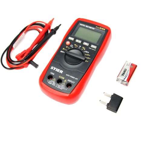 STIER Digital-Multimeter 4V - 600 V AC / 0,400mV - 600 V DC CAT IV 600V ...