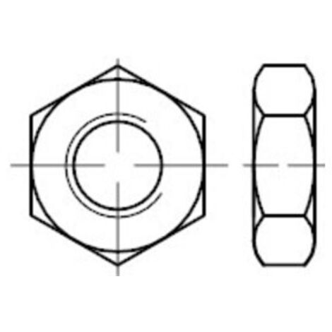ISO 4035 Sechskantmutter niedrige Form, mit Fase, Edelstahl A4 M36 HP ...