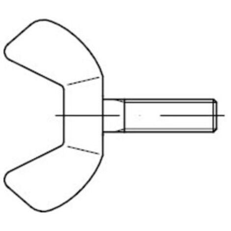 DIN 316 Flügelschraube, Edelstahl A2 M8x40 HP 10 Stk