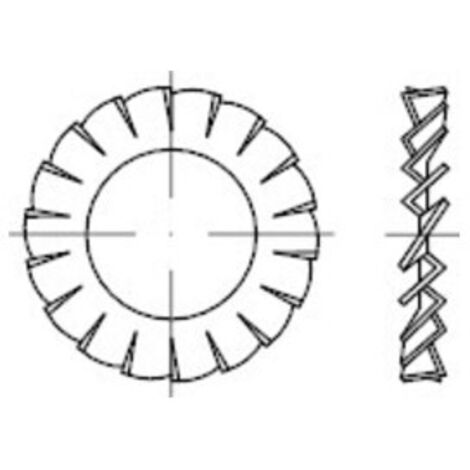 DIN 6798 Fächerscheibe, 1.4310 A 21 HP 50 Stk