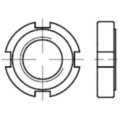 DIN 1804 Nutmutter, w = ungehärtet, ungeschliffen, 14H M60x1,5 HP 10 Stk