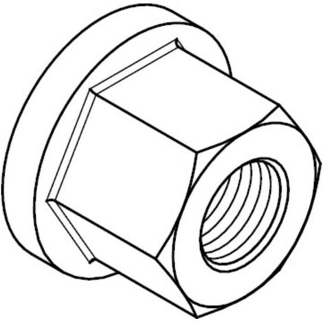 DIN 6331 Sechskantmutter mit Bund, 1,5 d hoch, 10 M20 HP 10 Stk
