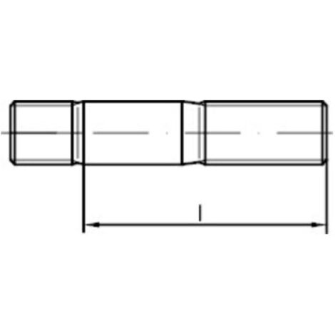 DIN 939 Stiftschraube, Einschraubende 1,25 d, 8.8 galZn M16x40 HP 25 Stk
