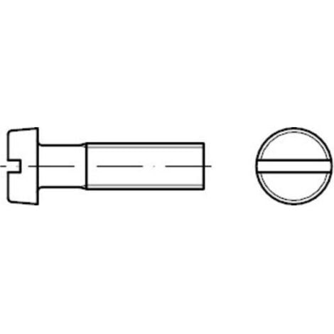 DIN 84 Zylinderschraube mit Schlitz, MS M4x6 KP 200 Stk