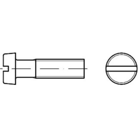 DIN 84 Zylinderschraube mit Schlitz, MS M2x8 KP 200 Stk
