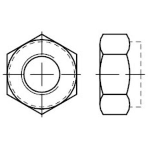DIN 985 Sechskantmutter, Polyamidklemmteil, niedrige Form (Standard ...