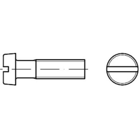 DIN 84 Zylinderschraube mit Schlitz, Edelstahl A4 M2,5x8 KP 200 Stk