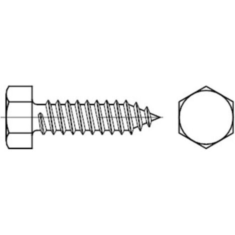 DIN 7976 Sechskant-Blechschraube, Edelstahl A2 C 6,3x60 HP 100 Stk