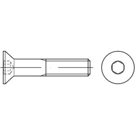 ISO 10642 Senkschraube mit Innensechskant, Edelstahl A4 M6x35 HP 200 Stk